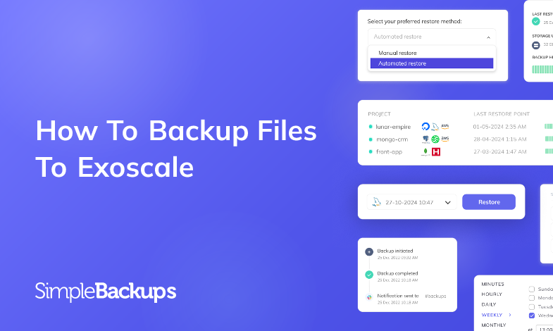 How to back up files to Exoscale