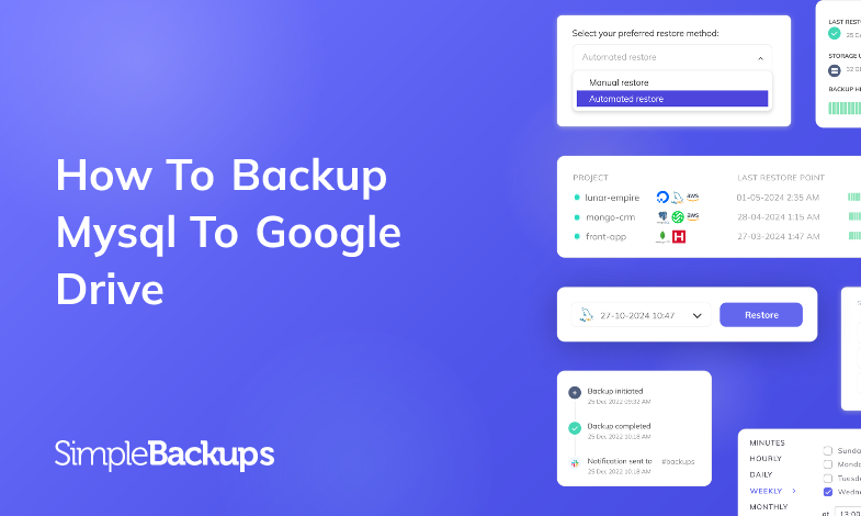 How to back up MySQL to Google Drive