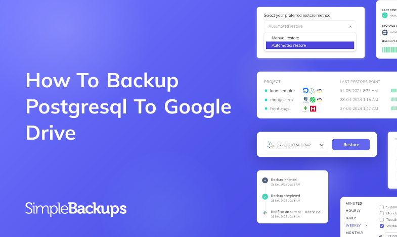 How to back up PostgreSQL to Google Drive