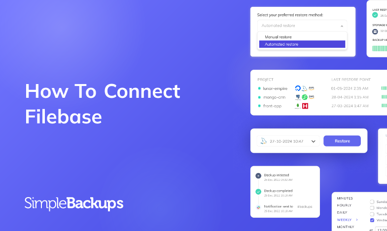 How to connect Filebase for backups