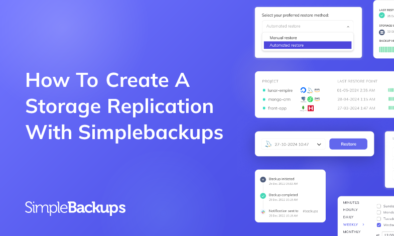 How to Create a Storage Replication With SimpleBackups