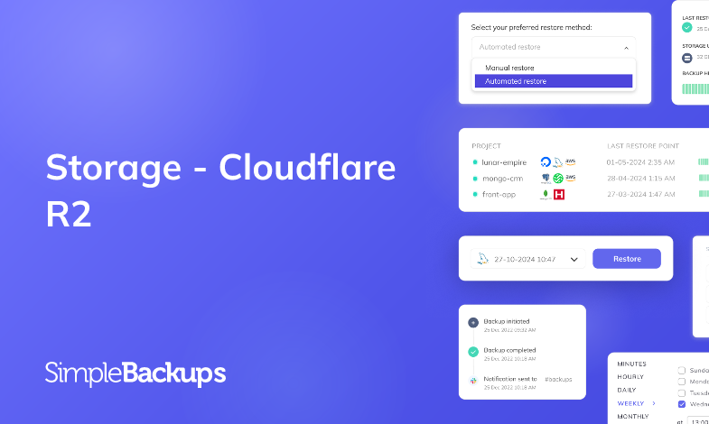 Store your backups on your Cloudflare Storage