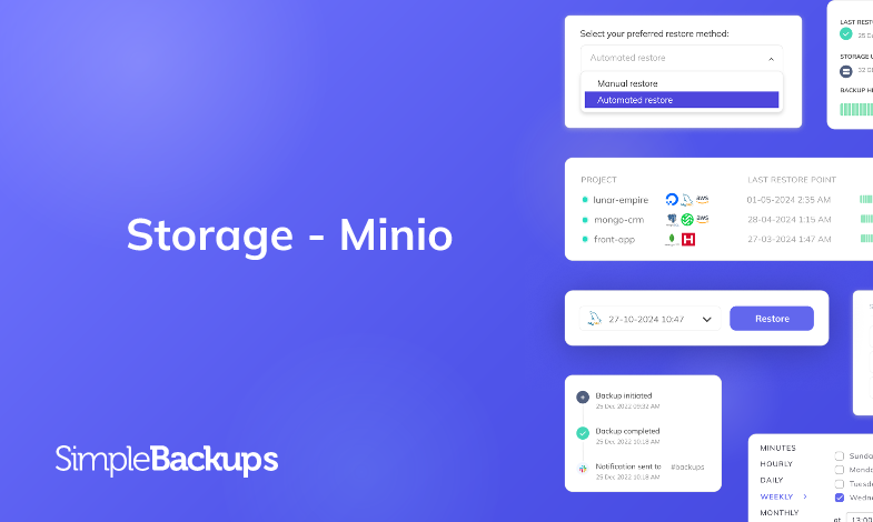 Store your backups on your MinIO Storage