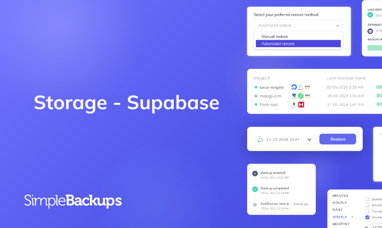 Store your backups on your Supabase Storage